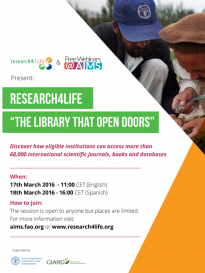Webinar@AIMS: Research4Life: The library that opens doors
